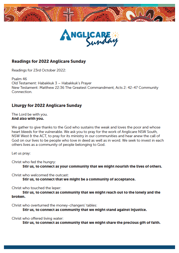 Anglicare | Anglicare Sunday